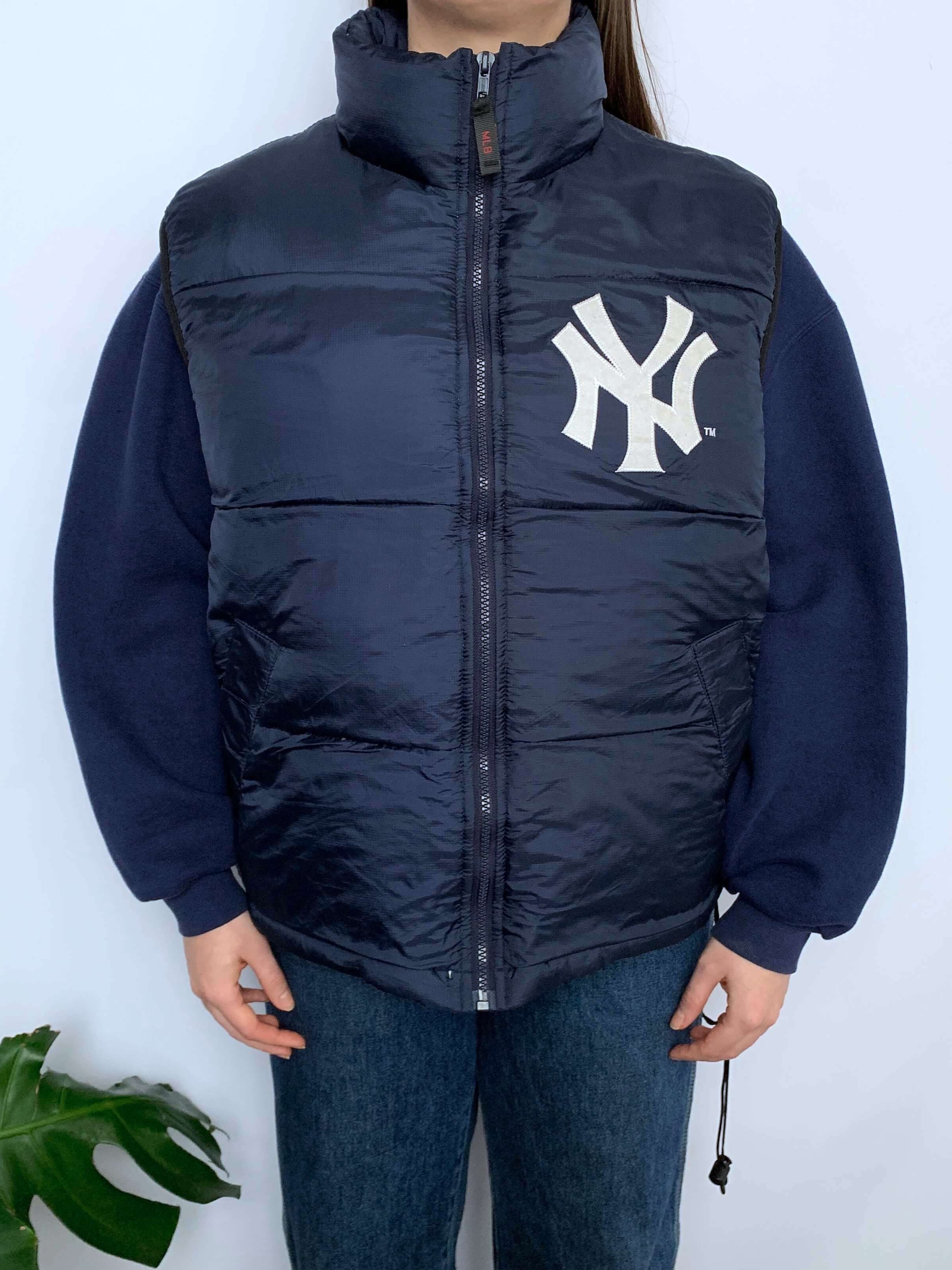 VINTAGE NEW YORK YANKEES PUFFER VEST - 10/12 – Recycled Surfwear